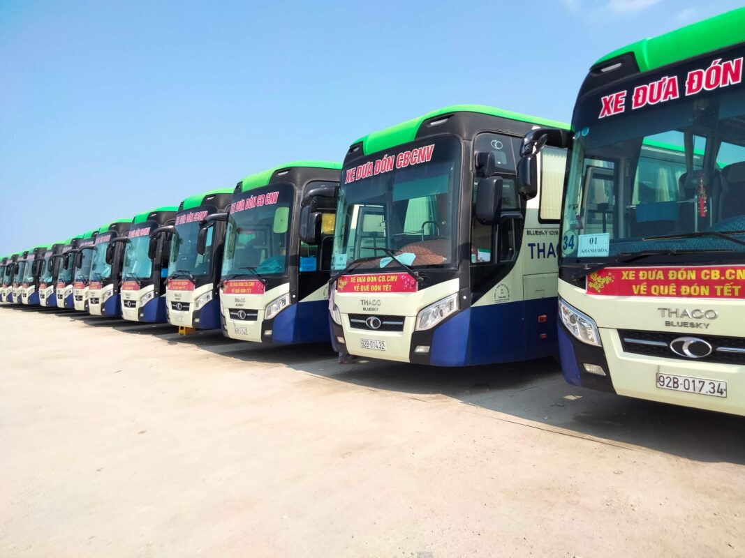 ẤM ÁP NHỮNG CHUYẾN XE THILOGI ĐƯA CB-NV VỀ QUÊ ĐÓN TẾT